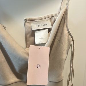 BHLDN | Dresses | Bhldn Cali Satin Cowlneck Midi Slip Dress | Poshmark